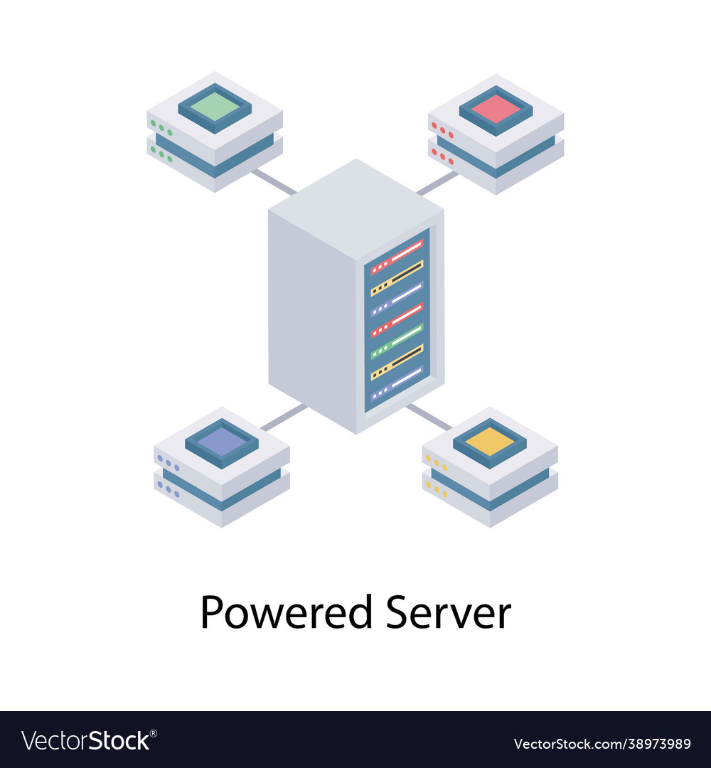 Power server Royalty Free Vector Image - VectorStock