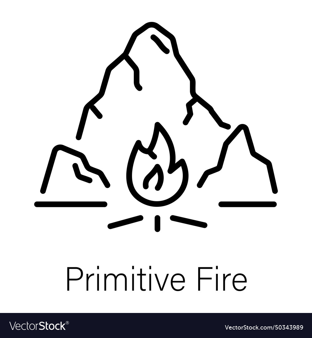 Primitive fire Royalty Free Vector Image - VectorStock
