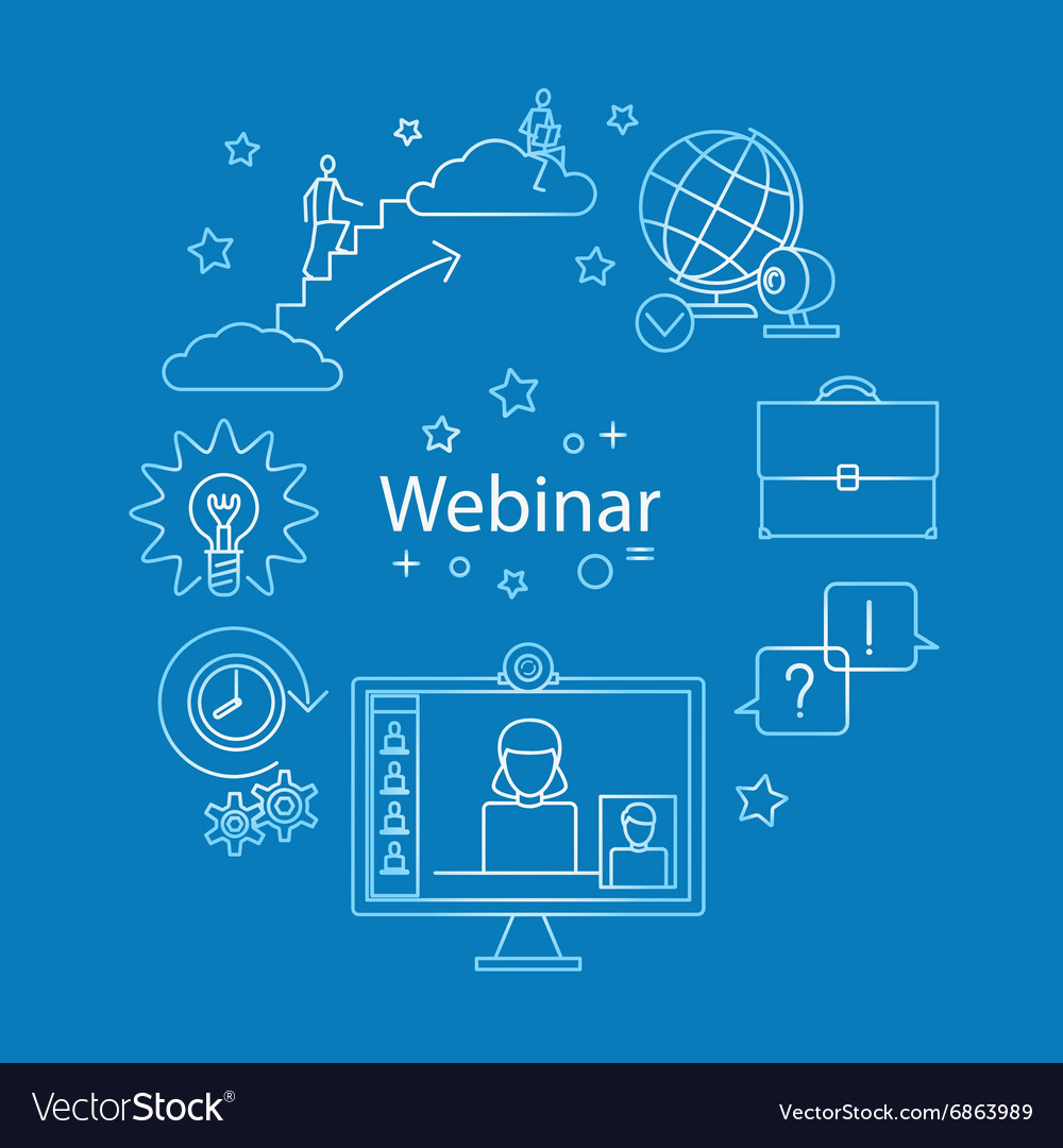 Webinar line icon Royalty Free Vector Image - VectorStock