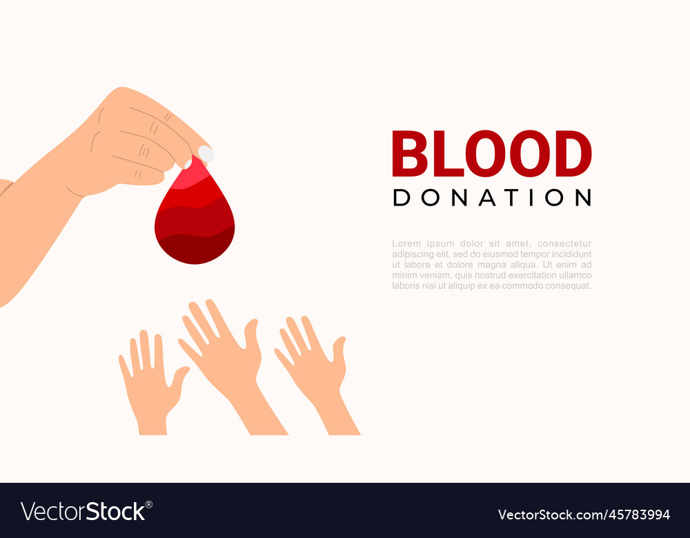 Blood donation background isolated on white Vector Image