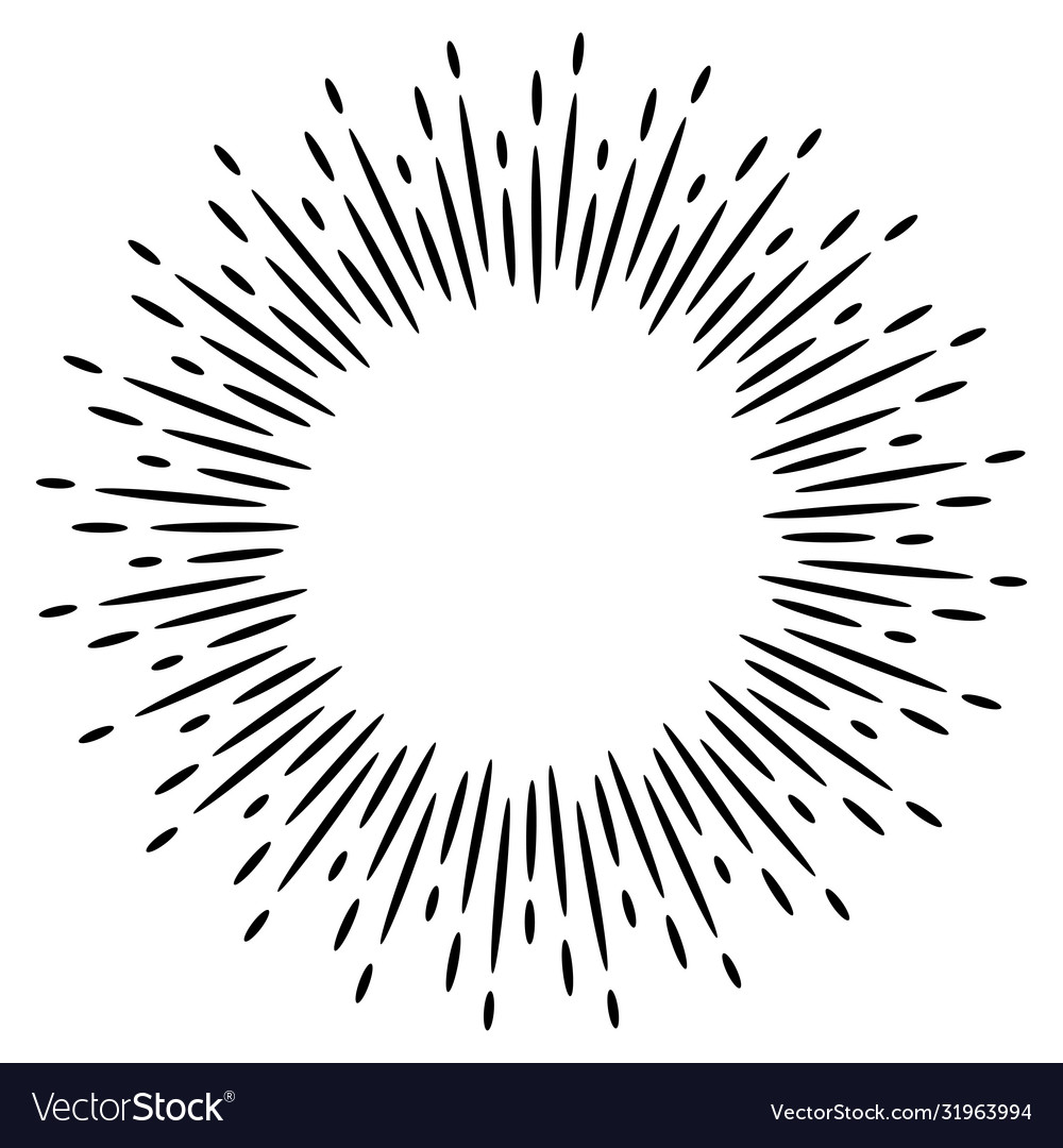 Design Elements Sunburst Explosion Effect Vector Image