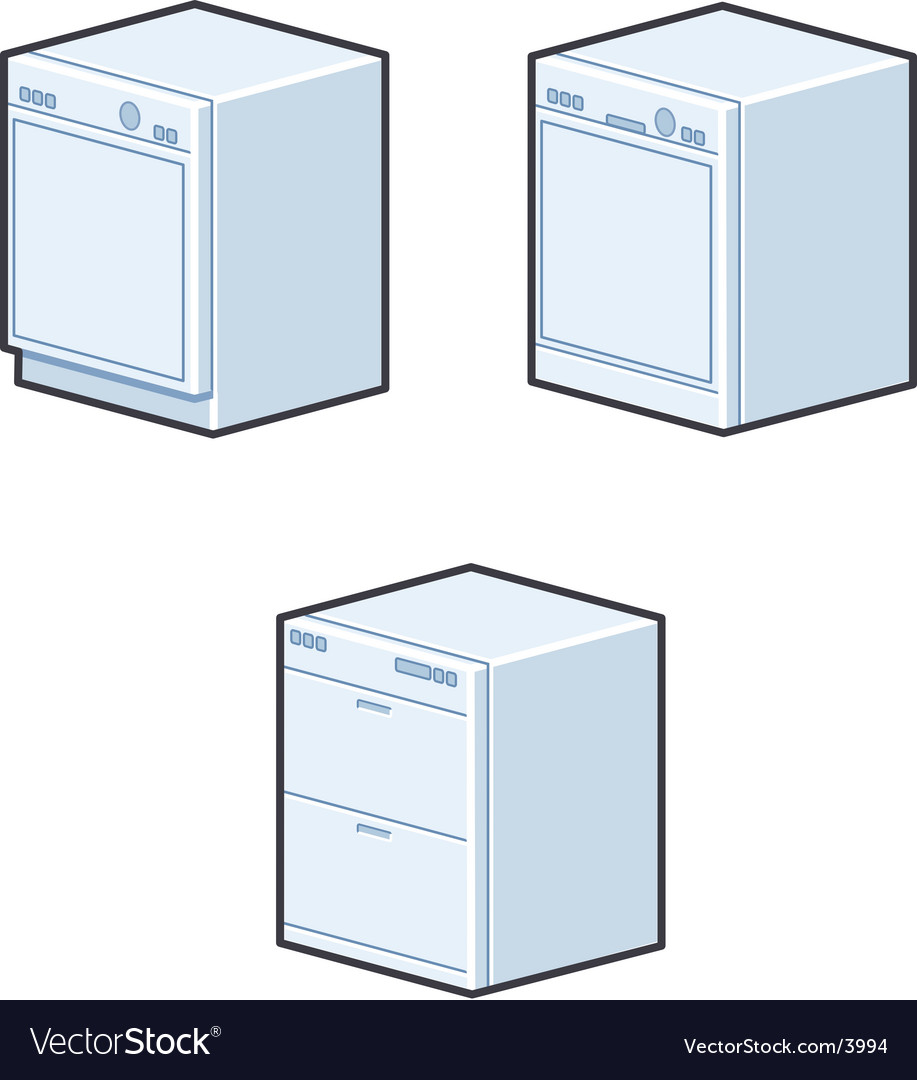 Dishwashers Royalty Free Vector Image - VectorStock