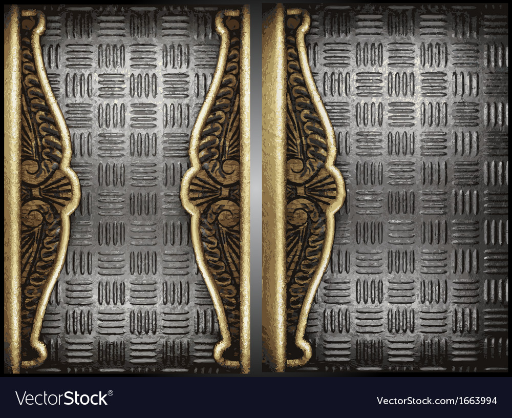 Gold and silver background set Royalty Free Vector Image