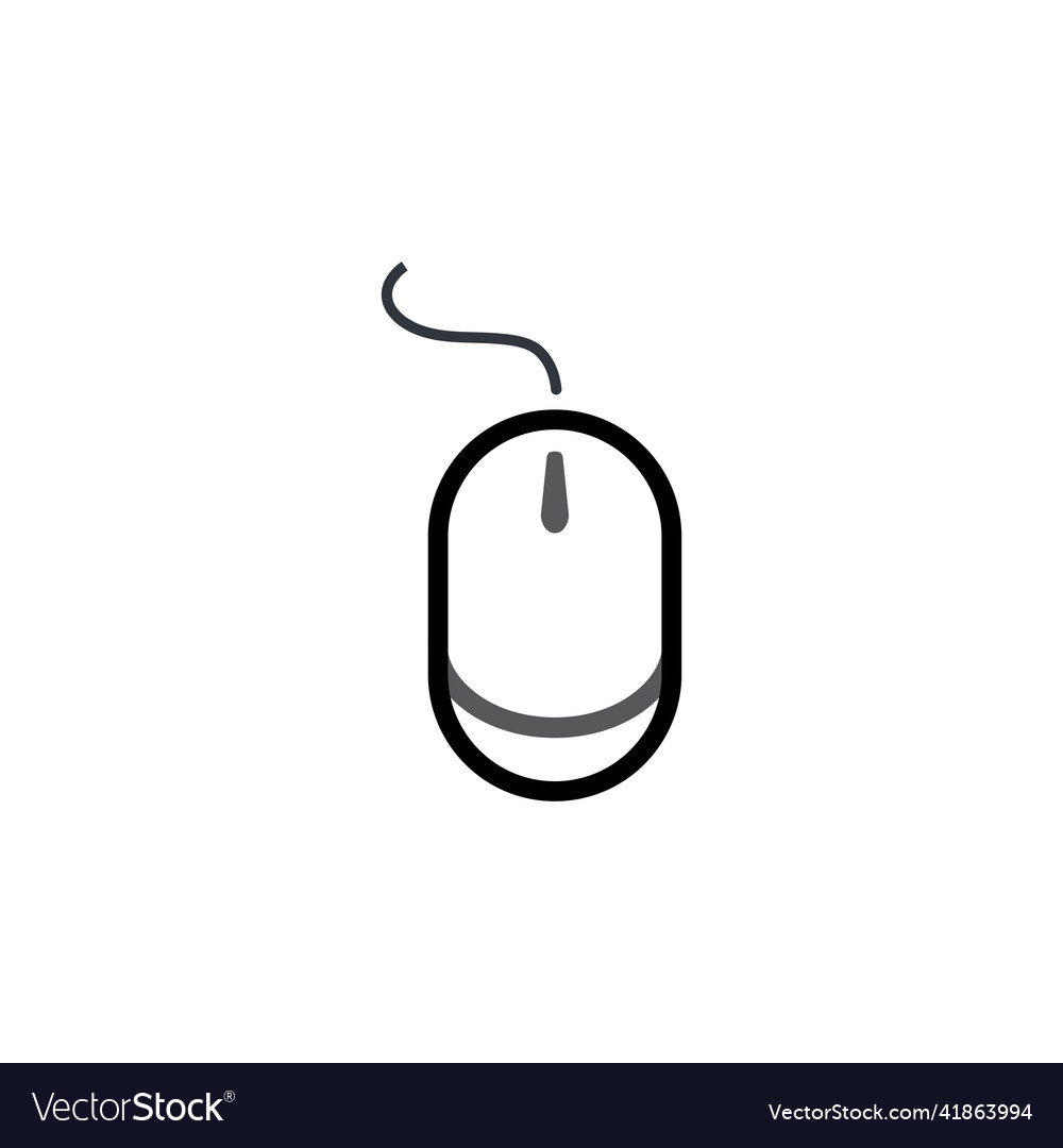 Mouse computer logo Royalty Free Vector Image - VectorStock