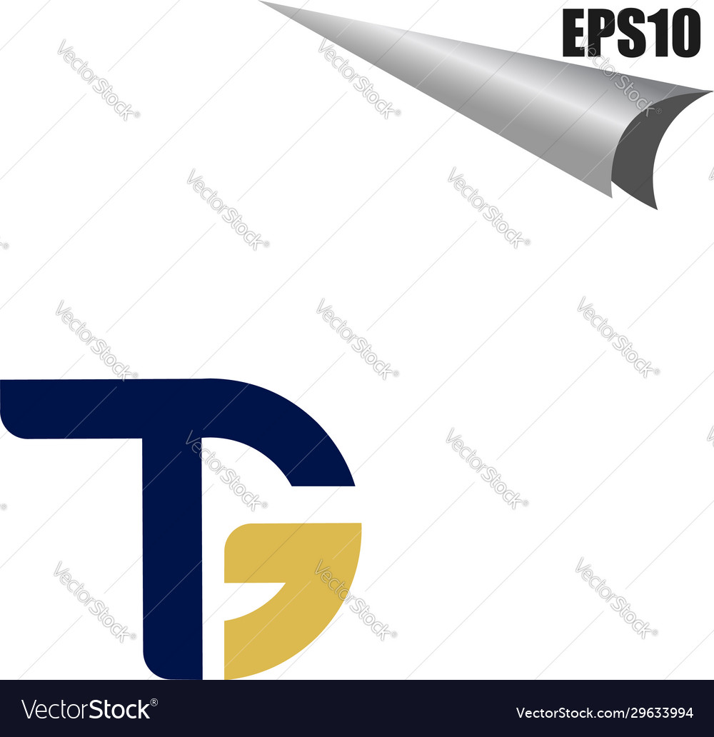 Simple tg initial monogram design template Vector Image