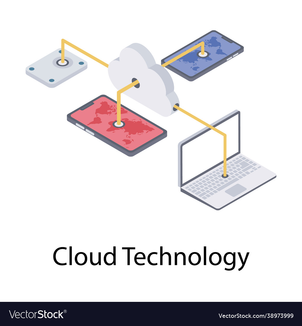 Cloud technology Royalty Free Vector Image - VectorStock