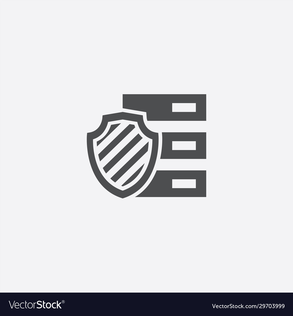 Server shield icon Royalty Free Vector Image - VectorStock