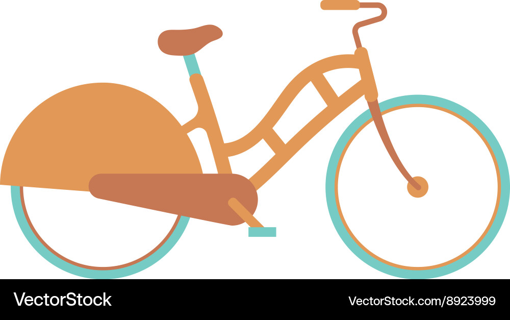 Stylish womens bicycle isolated on white Vector Image