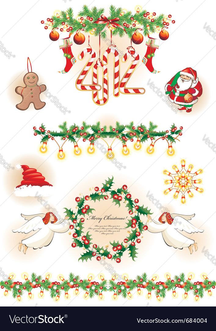 Christmas collection Royalty Free Vector Image
