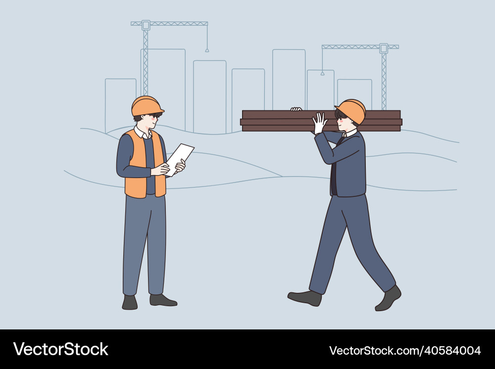Construction industry and workers concept Vector Image