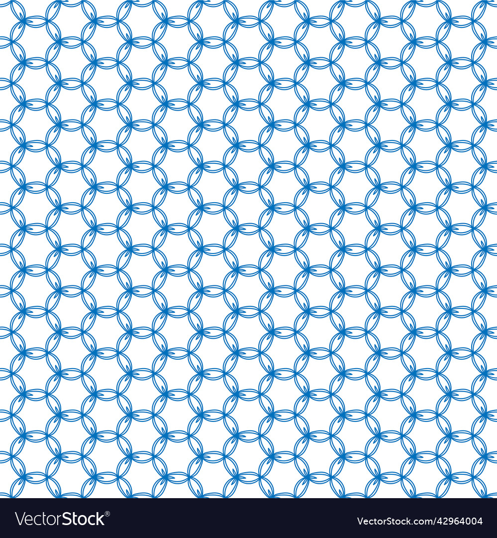 Seamless pattern of blue lines on a white Vector Image