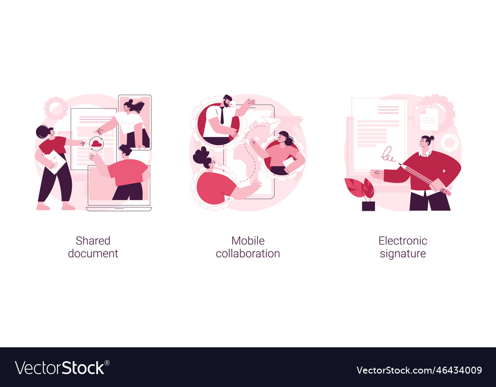 Collaborative document abstract concept Royalty Free Vector