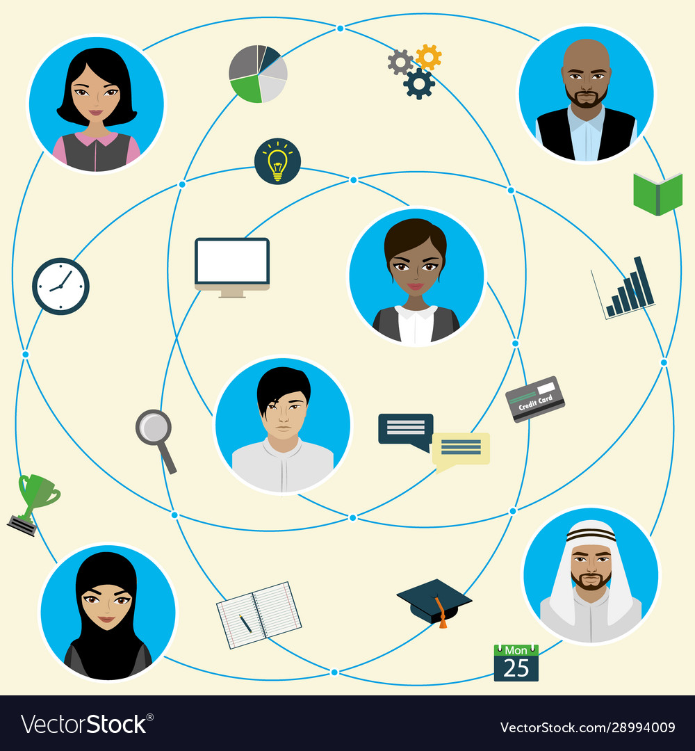 Communication between people using smart gadgets Vector Image