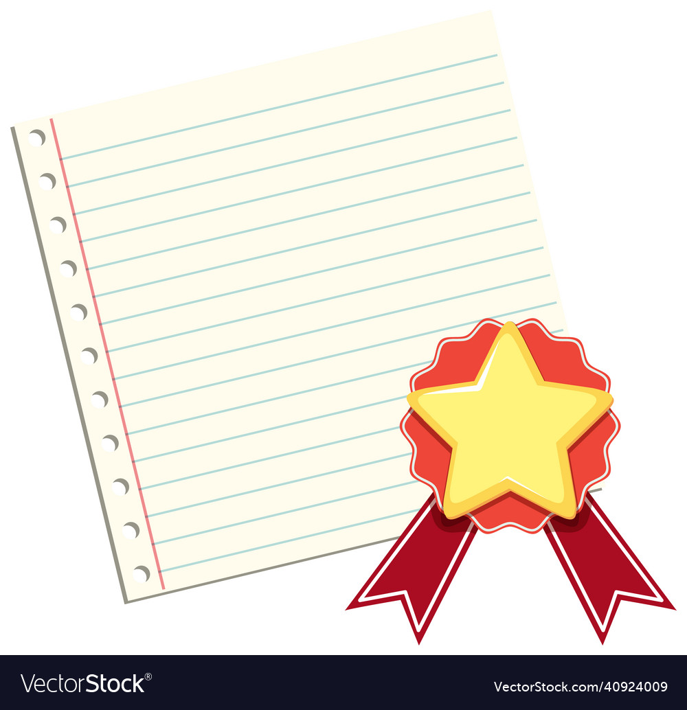 Empty note template on white background Royalty Free Vector