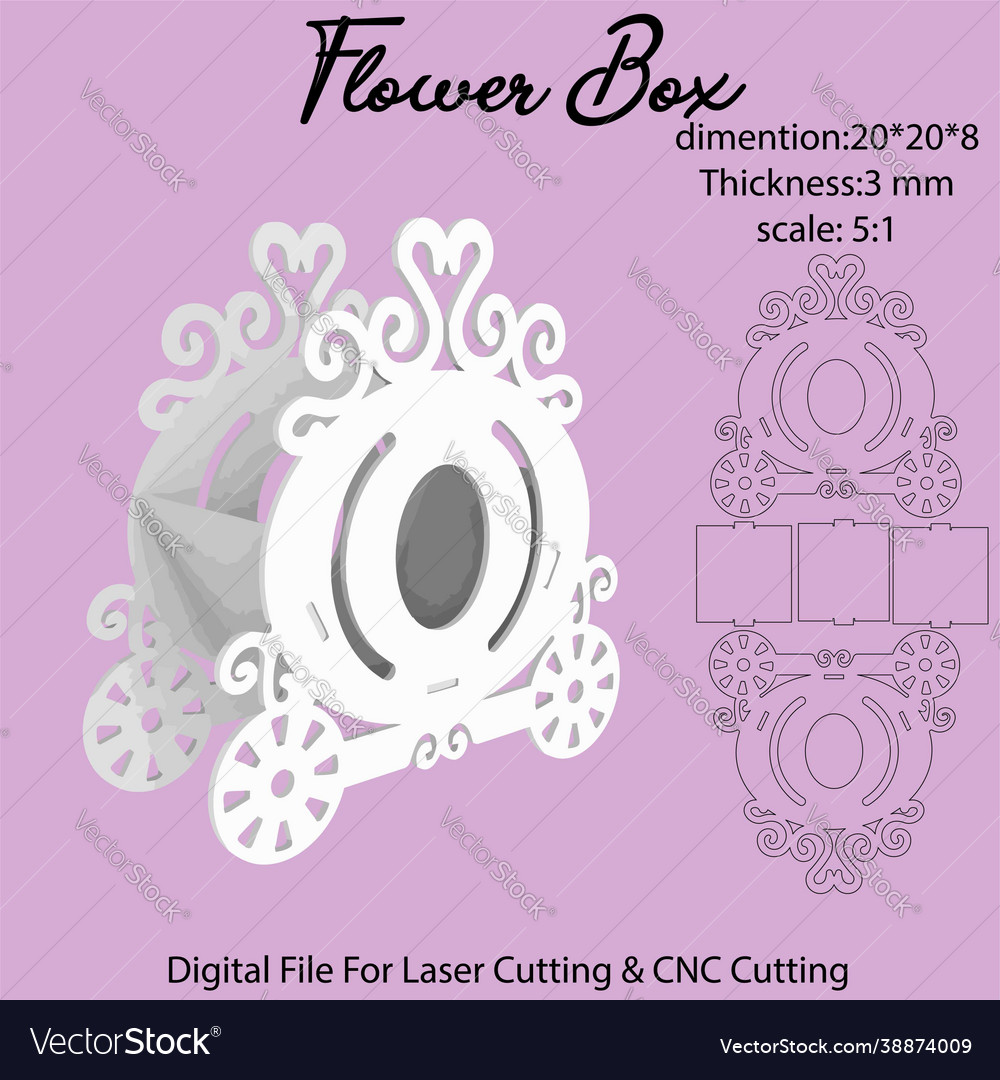 Flower box Royalty Free Vector Image - VectorStock