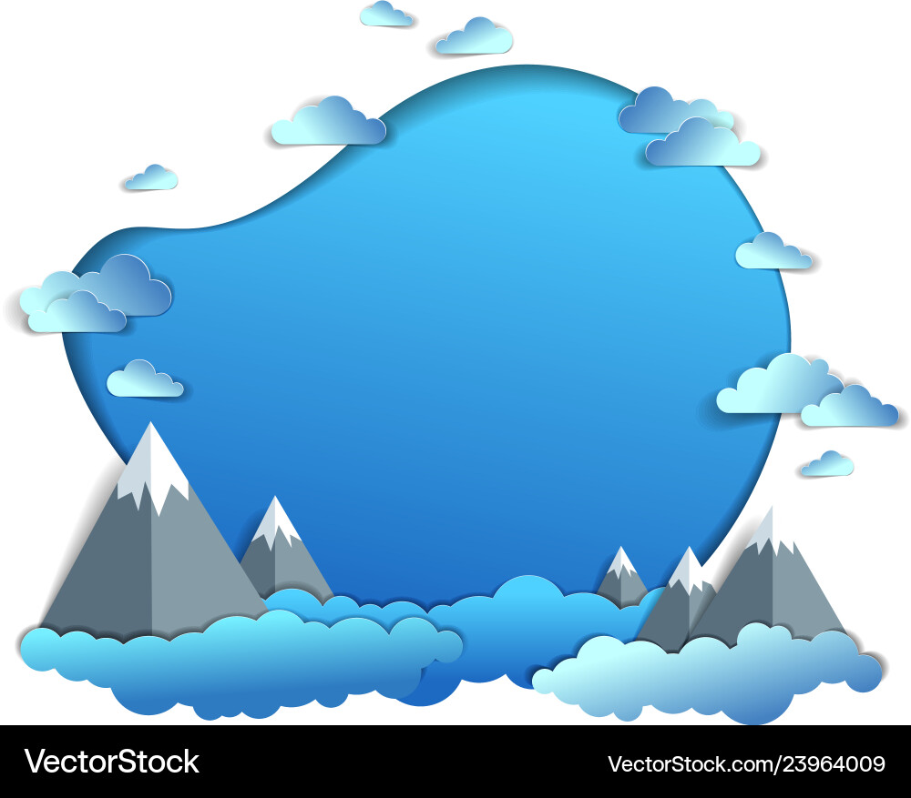 High mountain peaks range scenic landscape Vector Image
