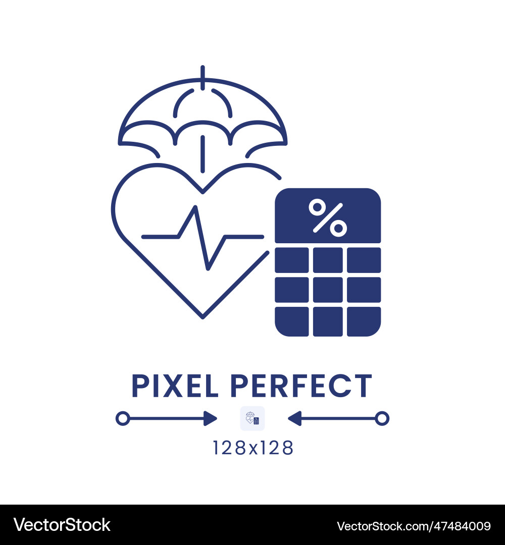 Medicare tax black solid desktop icon Royalty Free Vector