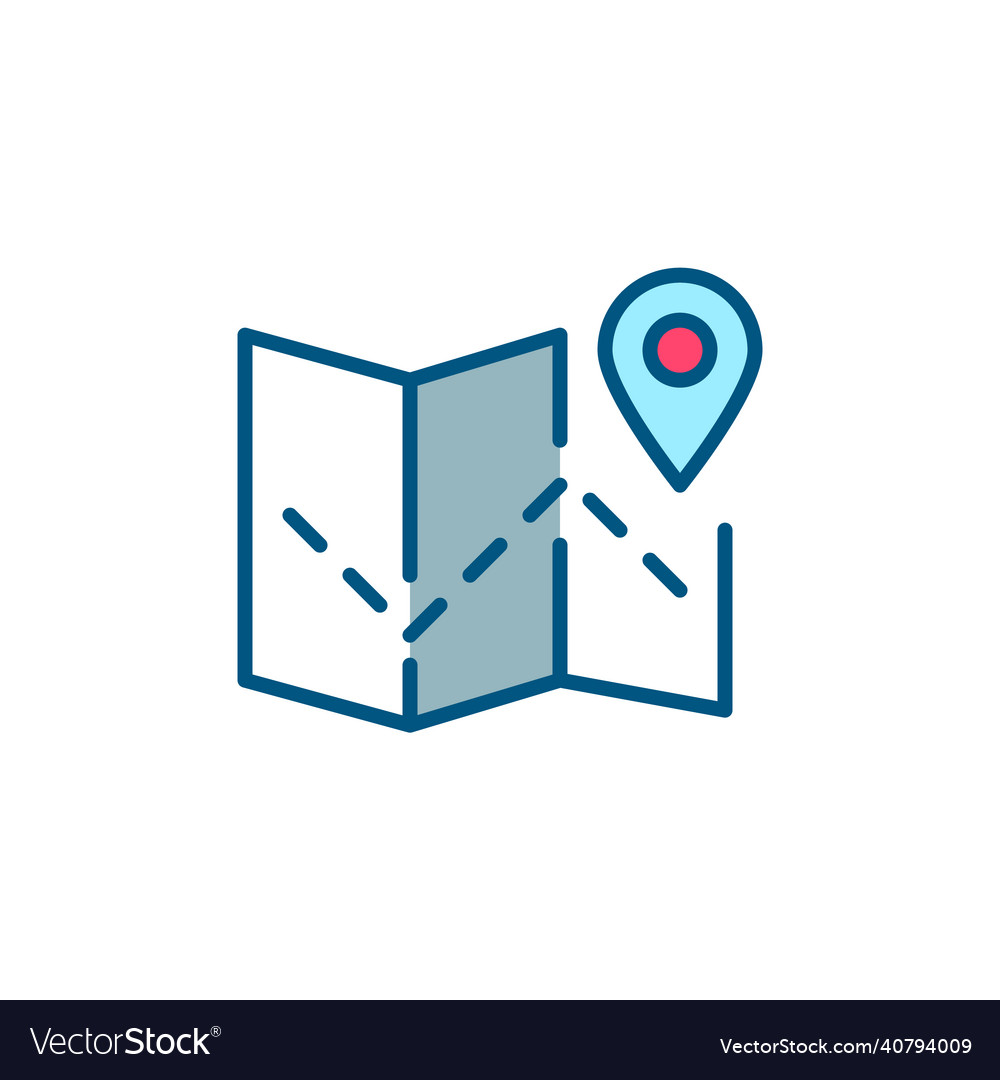 Path tracking on a map location pointer Royalty Free Vector