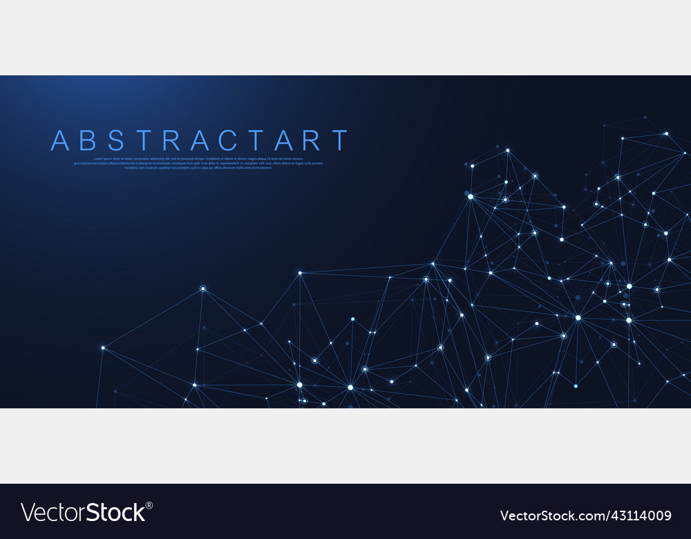 Technology abstract lines and dots connection Vector Image
