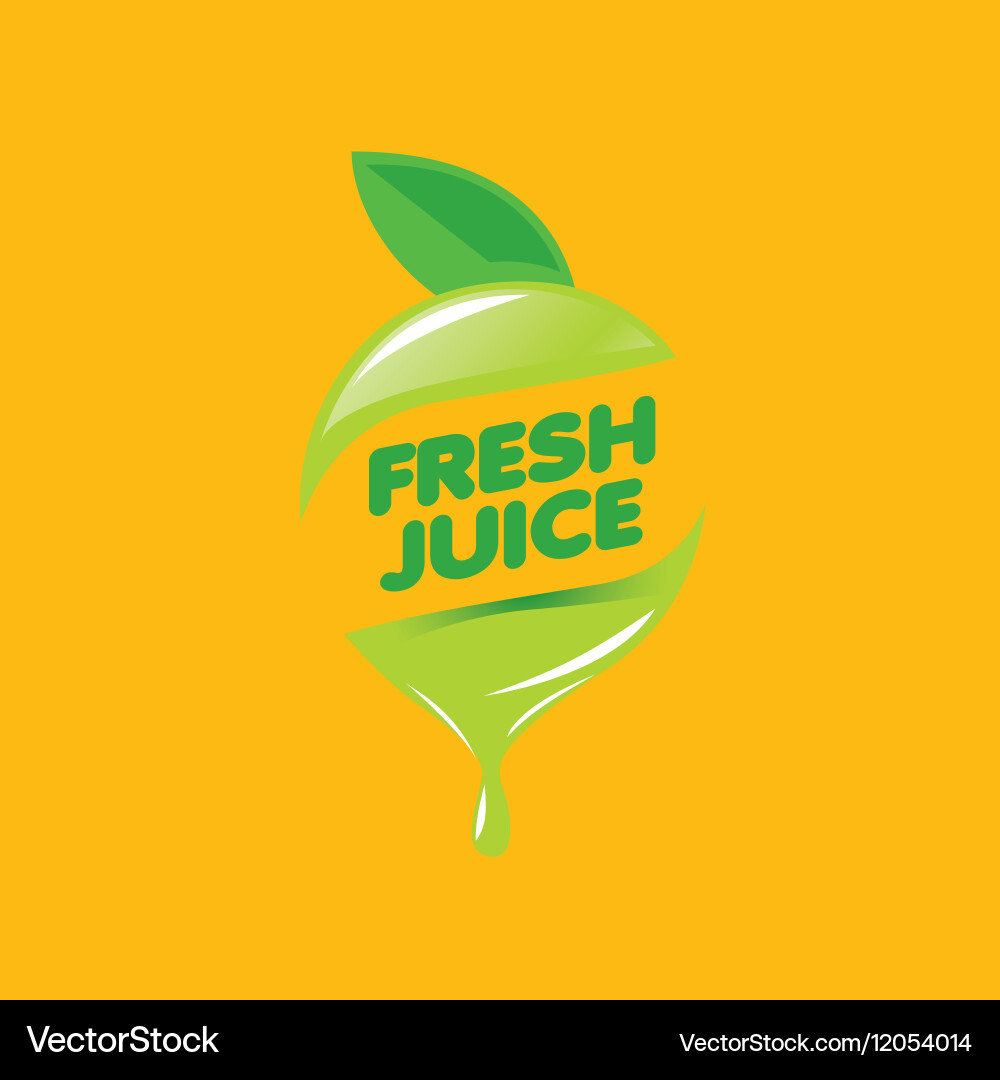Logo of fresh juice Royalty Free Vector Image - VectorStock