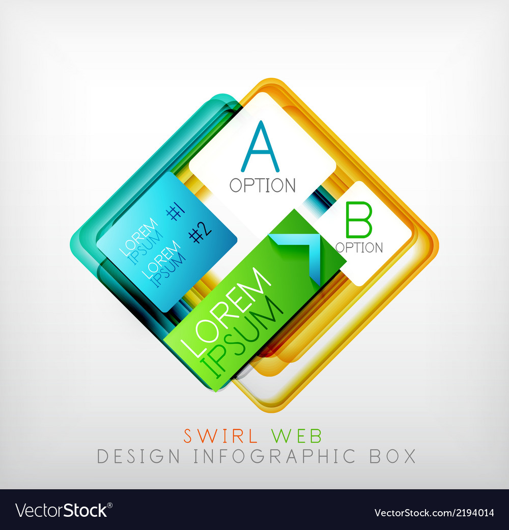 Square geometric shaped web design boxes Vector Image