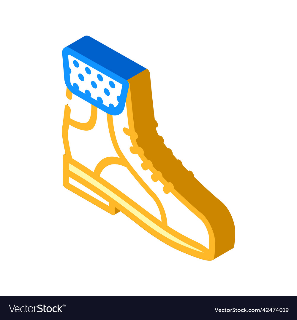 Boots winter footwear isometric icon Royalty Free Vector