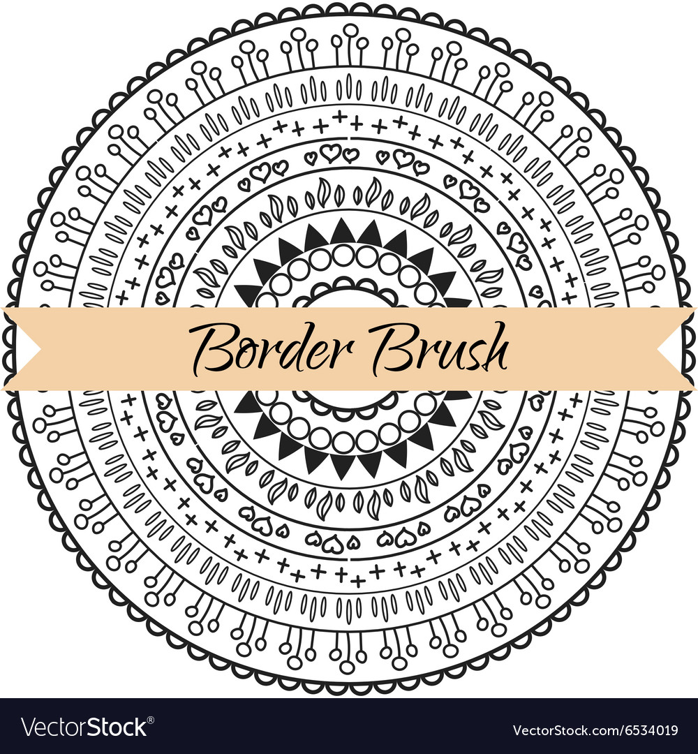Border pattern brush set frame kit Royalty Free Vector Image