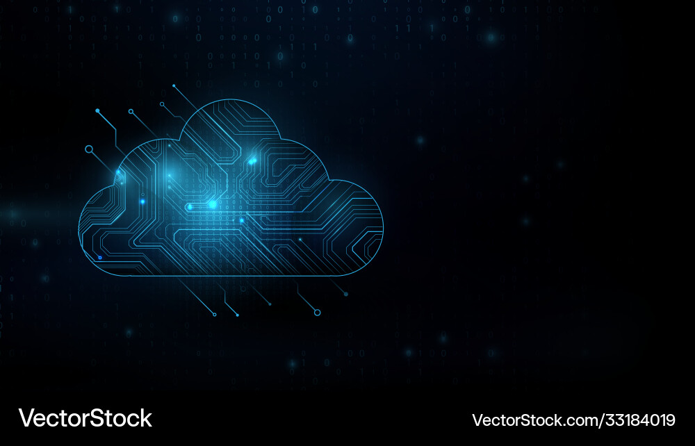 Cloud computing technology internet storage Vector Image