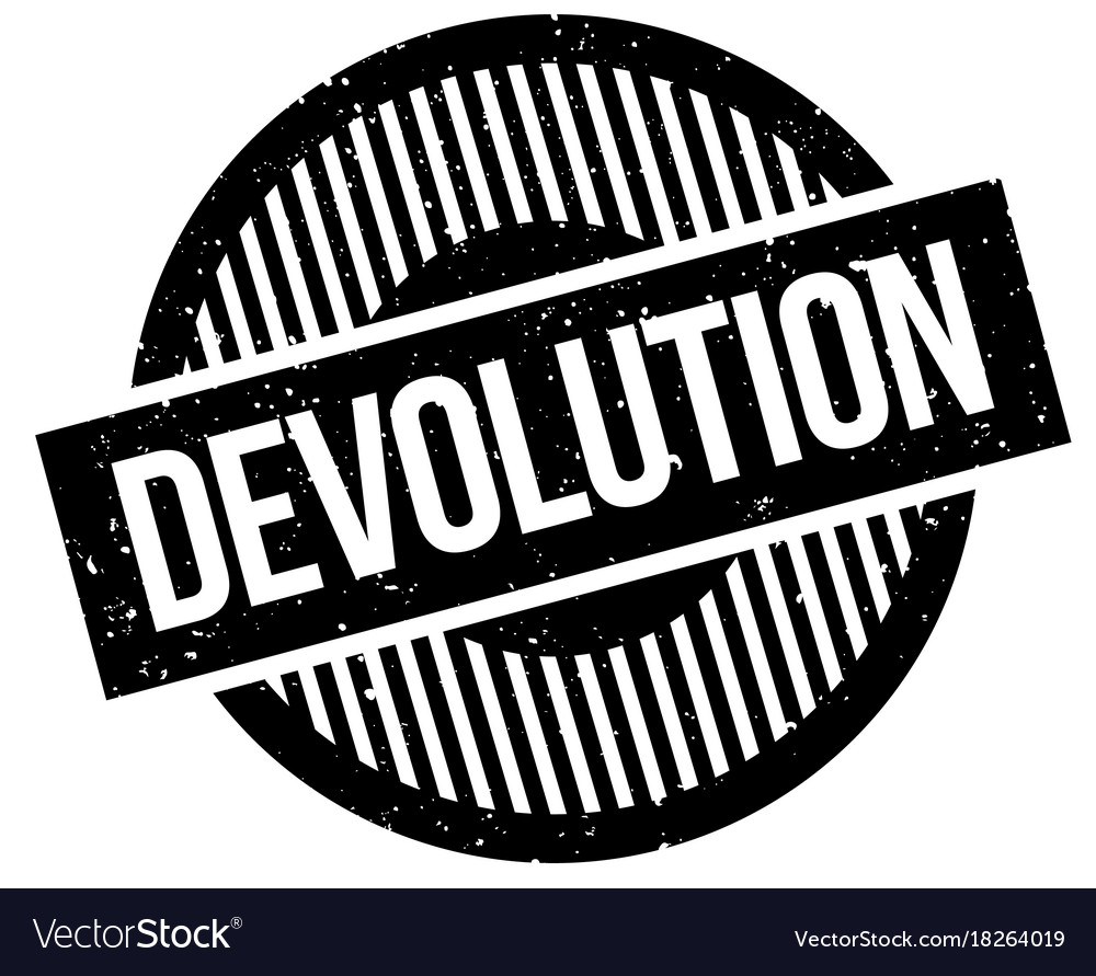 Devolution rubber stamp Royalty Free Vector Image