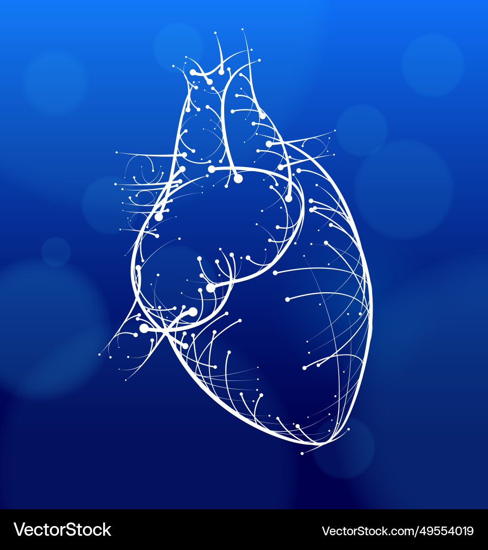 White lines and intersection of hearts modern Vector Image