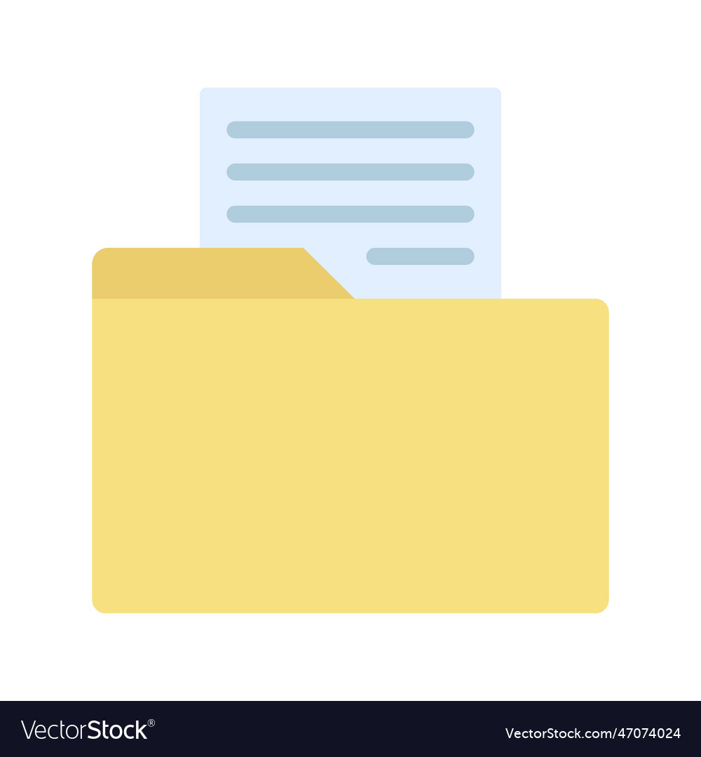 File in folder icon image suitable Royalty Free Vector Image
