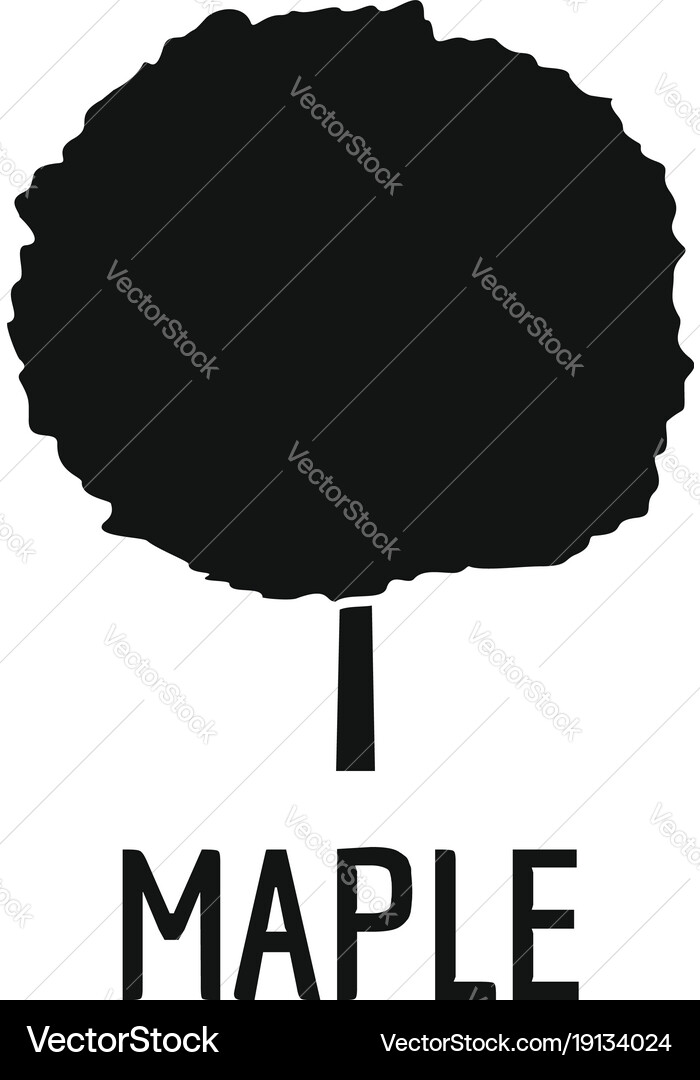 Maple tree icon simple black style Royalty Free Vector Image