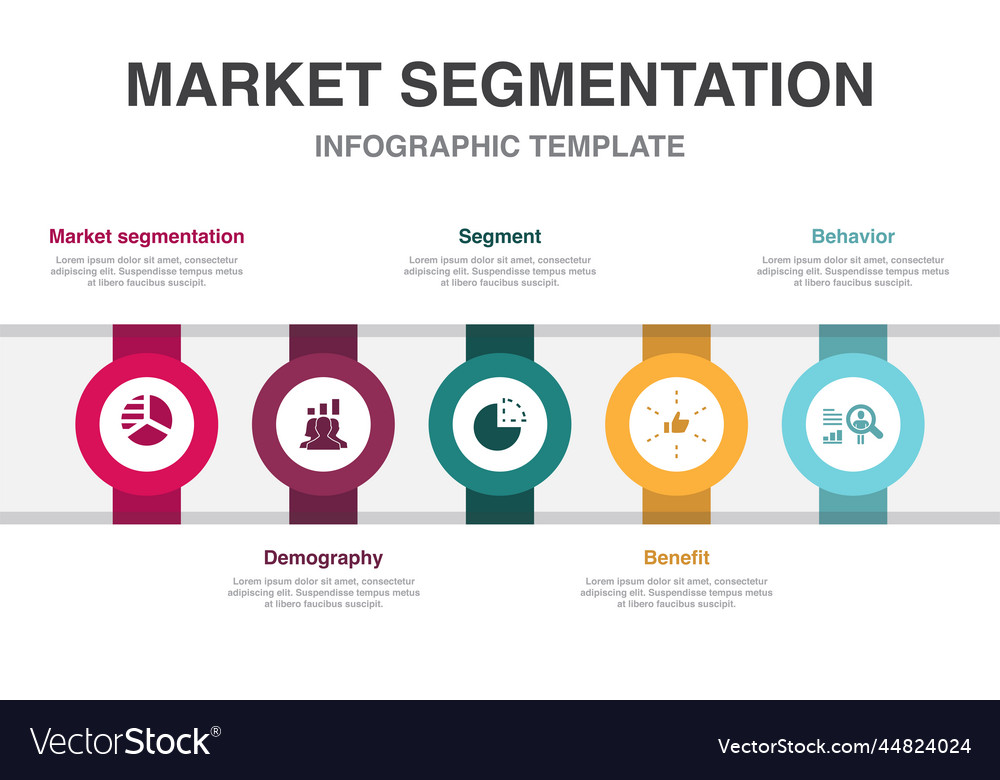 Market segmentation demography segment benefit Vector Image