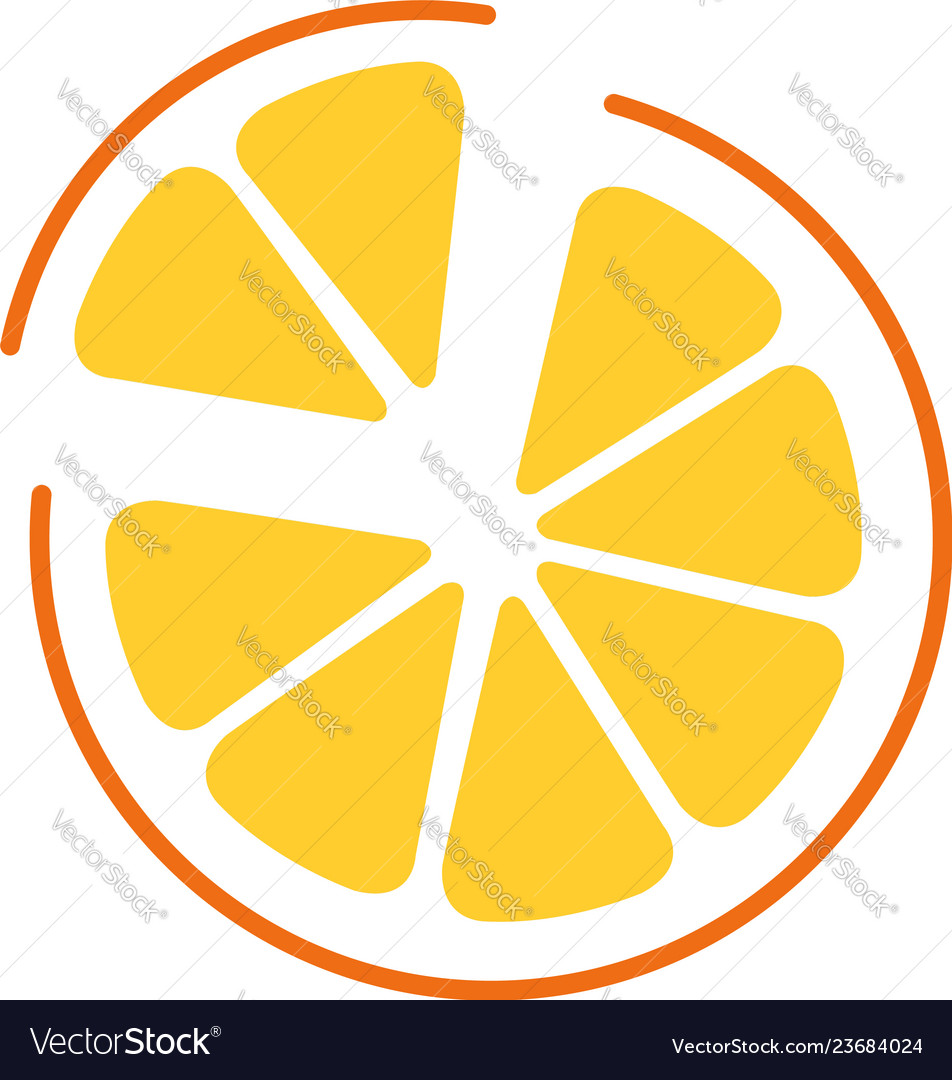 Orange icon eps10 isolated Royalty Free Vector Image