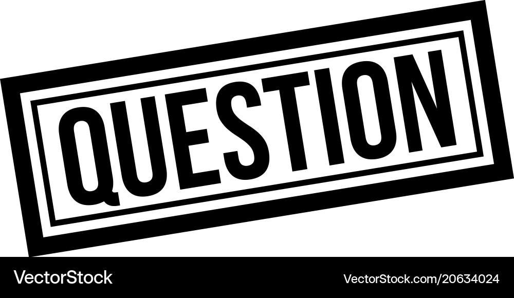 Question typographic stamp Royalty Free Vector Image