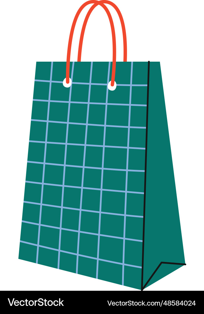 Shopping paper bag Royalty Free Vector Image - VectorStock