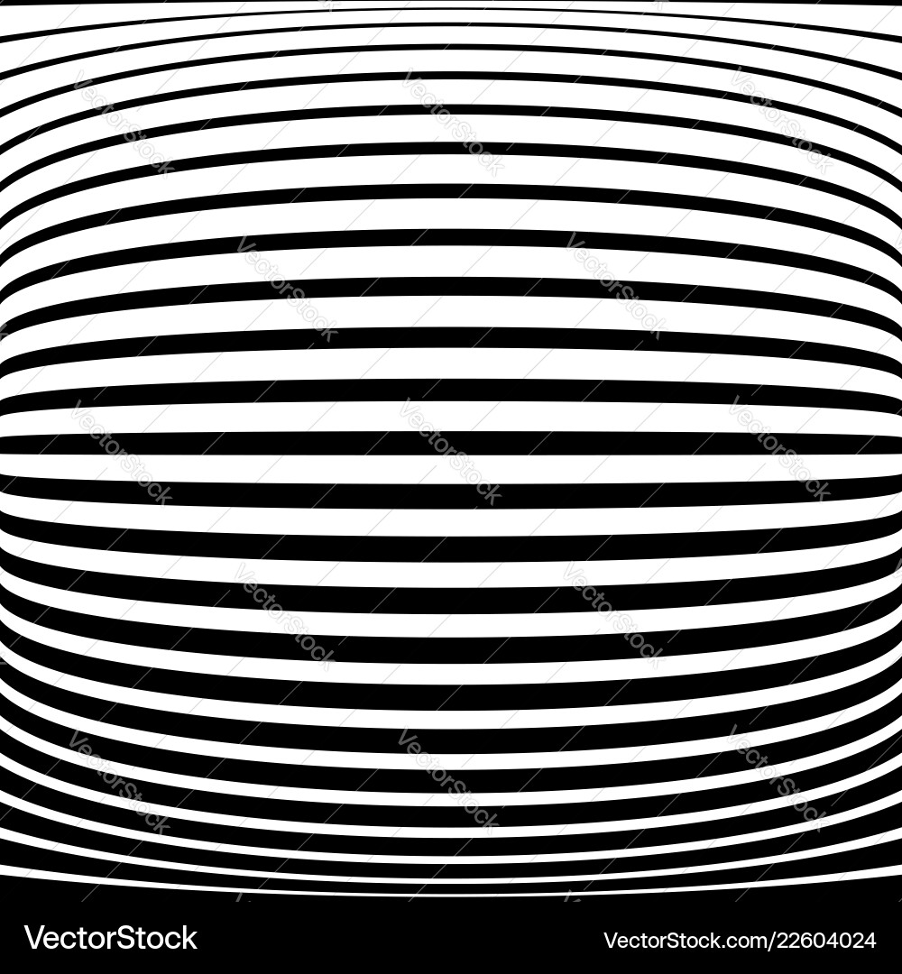 Warped distorted lines abstract monochrome Vector Image