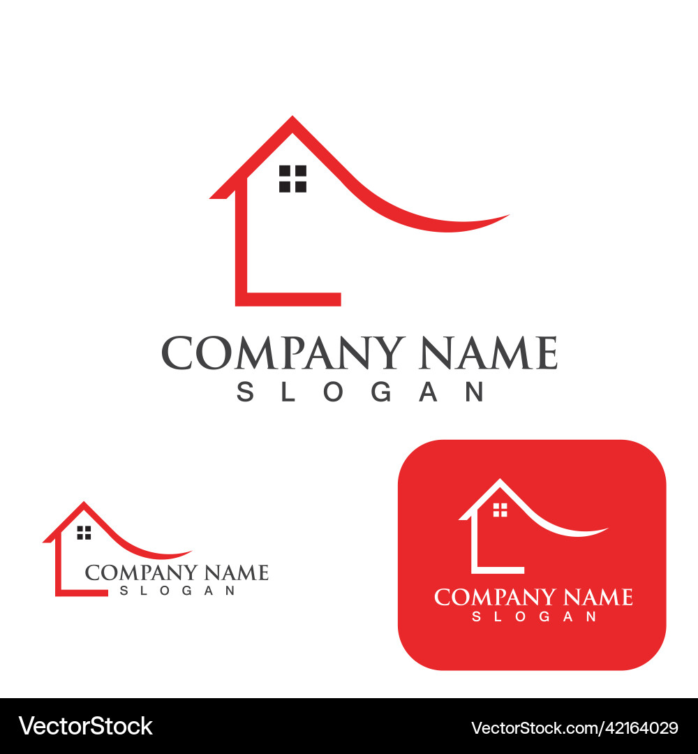 Home and building logo symbol Royalty Free Vector Image
