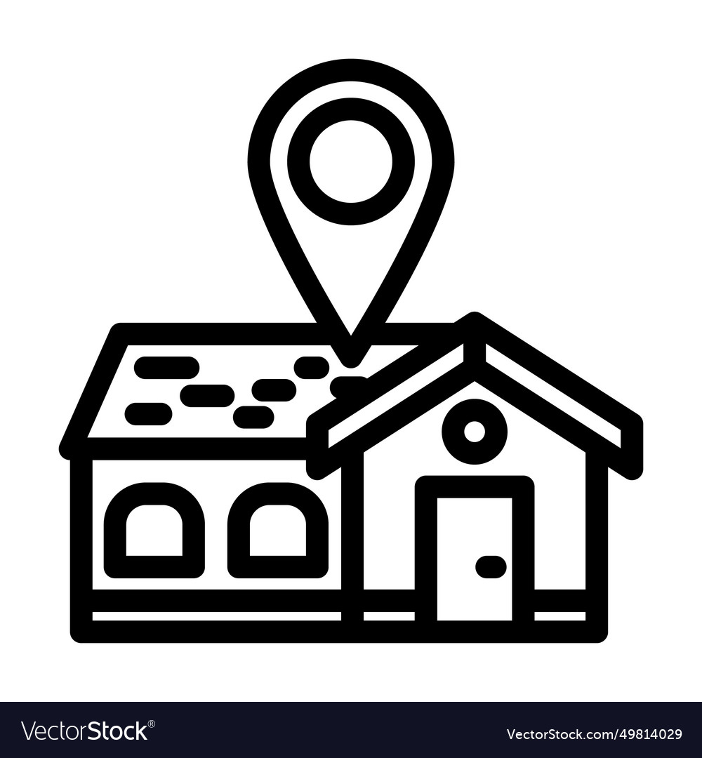 Home map location line icon Royalty Free Vector Image Home map location line icon Royalty Free Vector Image