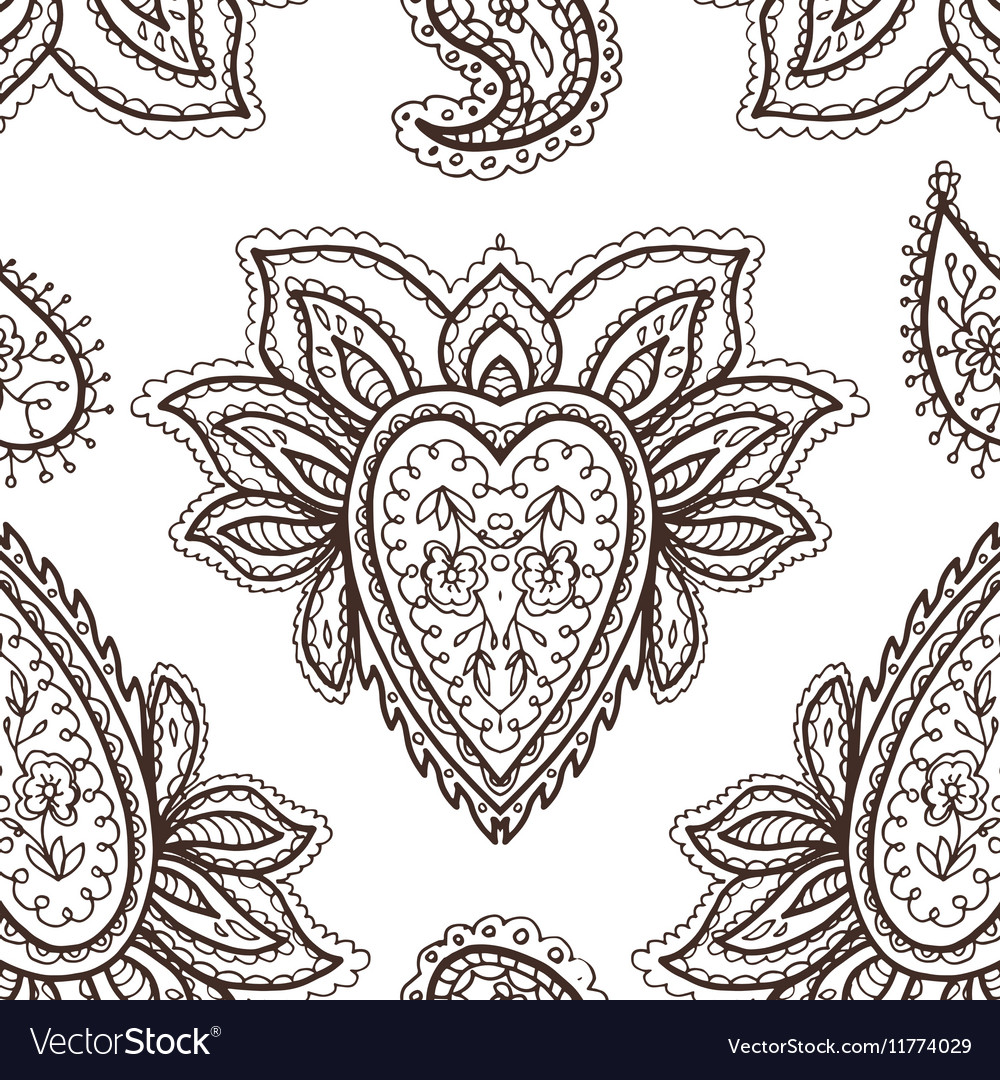 Mehendi pattern Royalty Free Vector Image - VectorStock