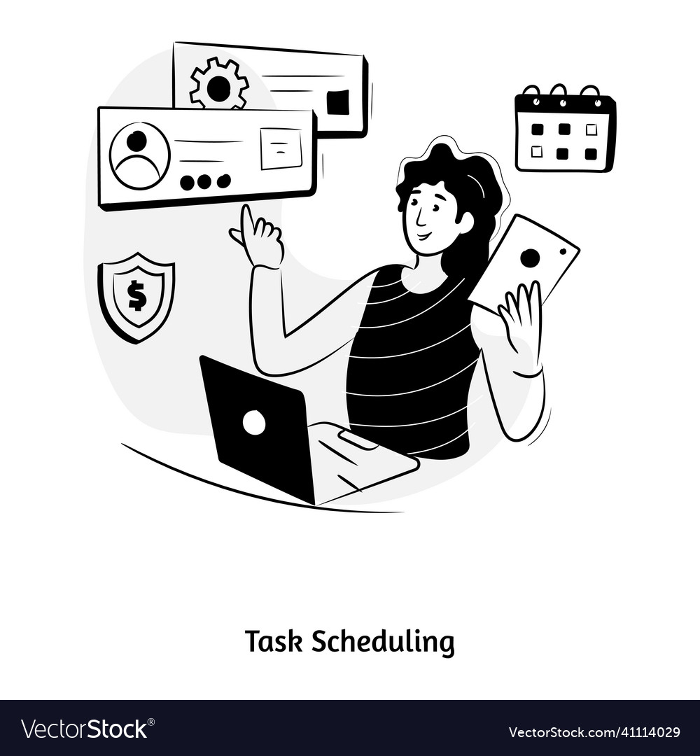 Task scheduling Royalty Free Vector Image - VectorStock