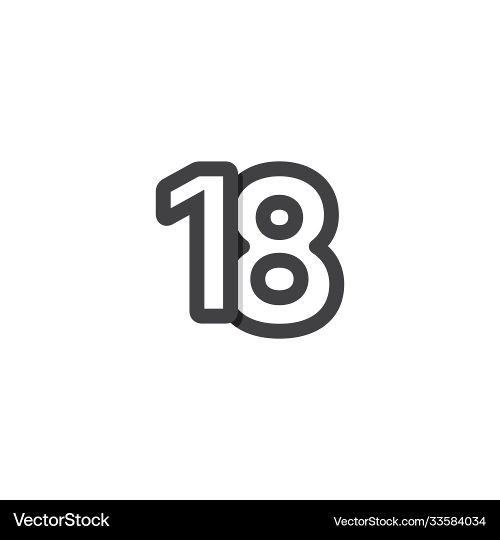 18 years anniversary celebrations template design Vector Image