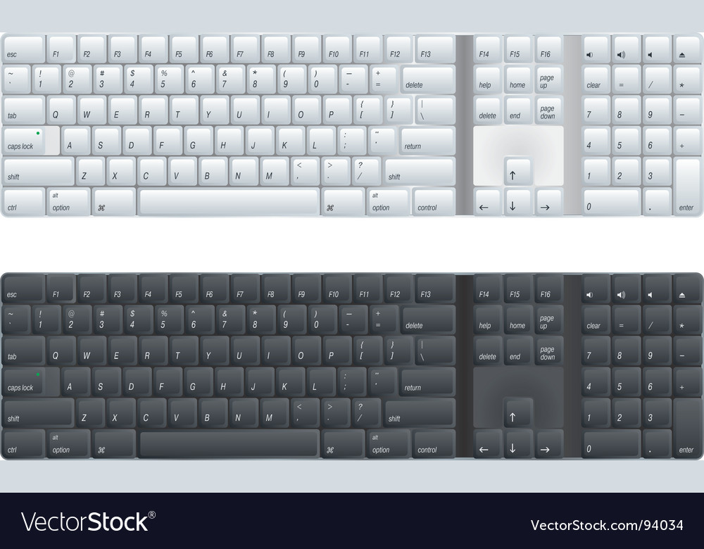 Computer keyboard Royalty Free Vector Image - VectorStock