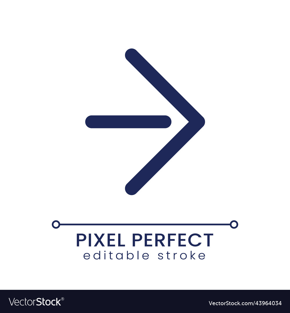 Move forward pixel perfect linear ui icon Vector Image