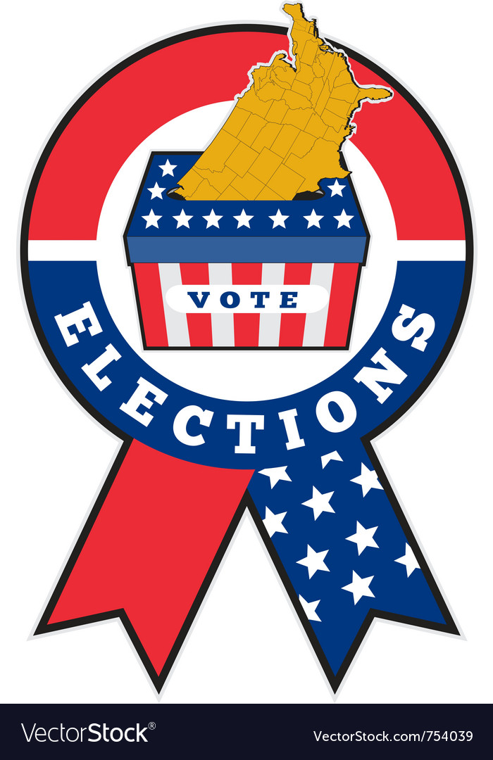 American election ribbon ballot Royalty Free Vector Image