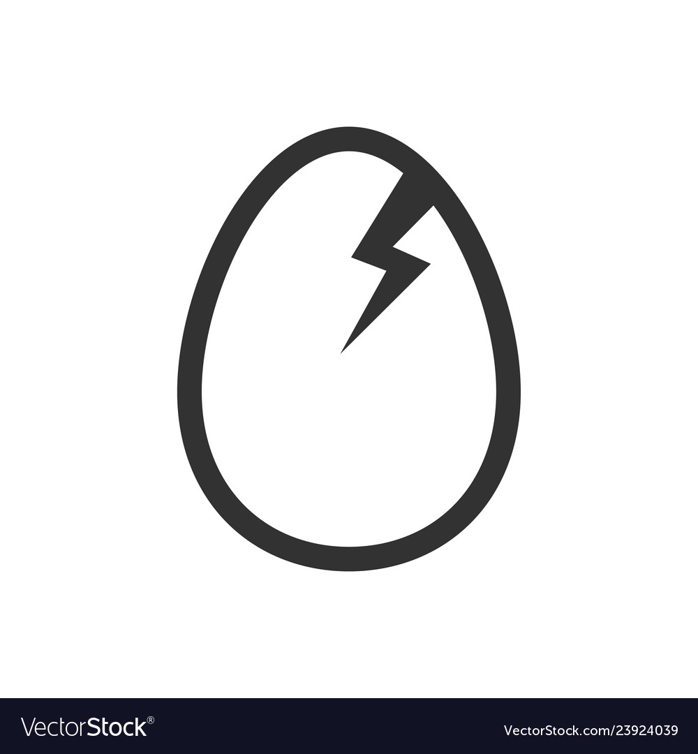 Broken egg icon Royalty Free Vector Image - VectorStock