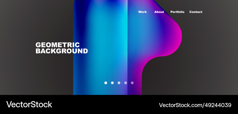 Geometric fluid shapes with liquid colors abstract