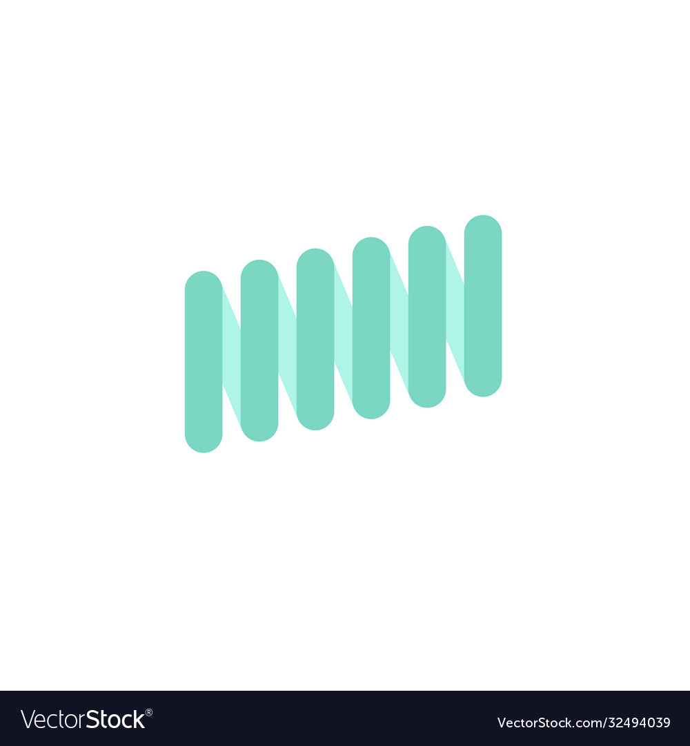 Icon spring physics flat Royalty Free Vector Image