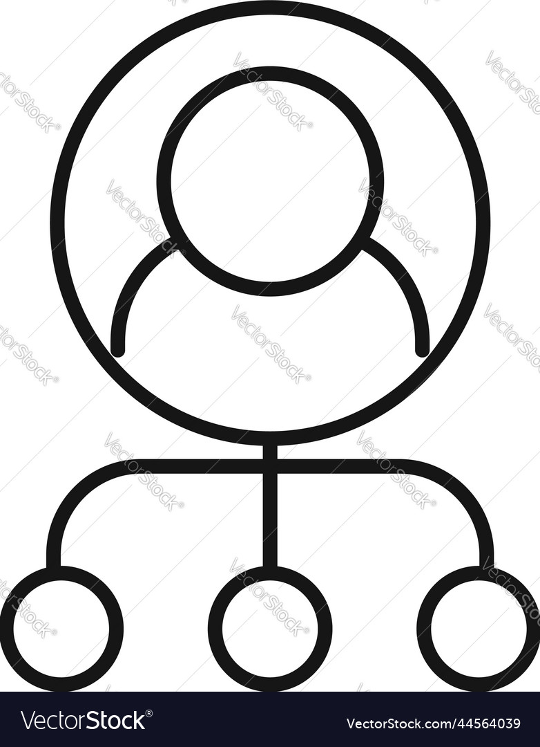 Man Segment Market Icon Outline Target Royalty Free Vector
