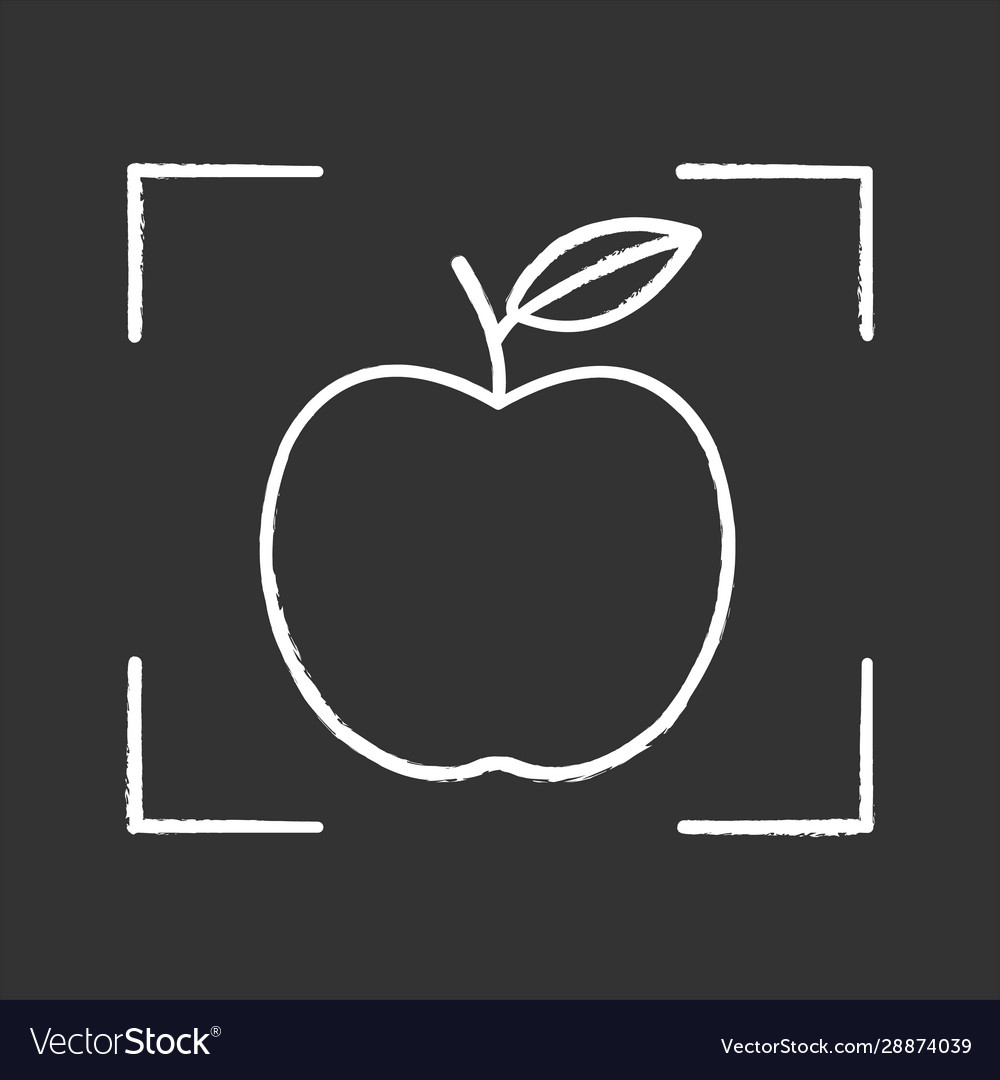 Object detection app chalk icon Royalty Free Vector Image Object detection app chalk icon Royalty Free Vector Image
